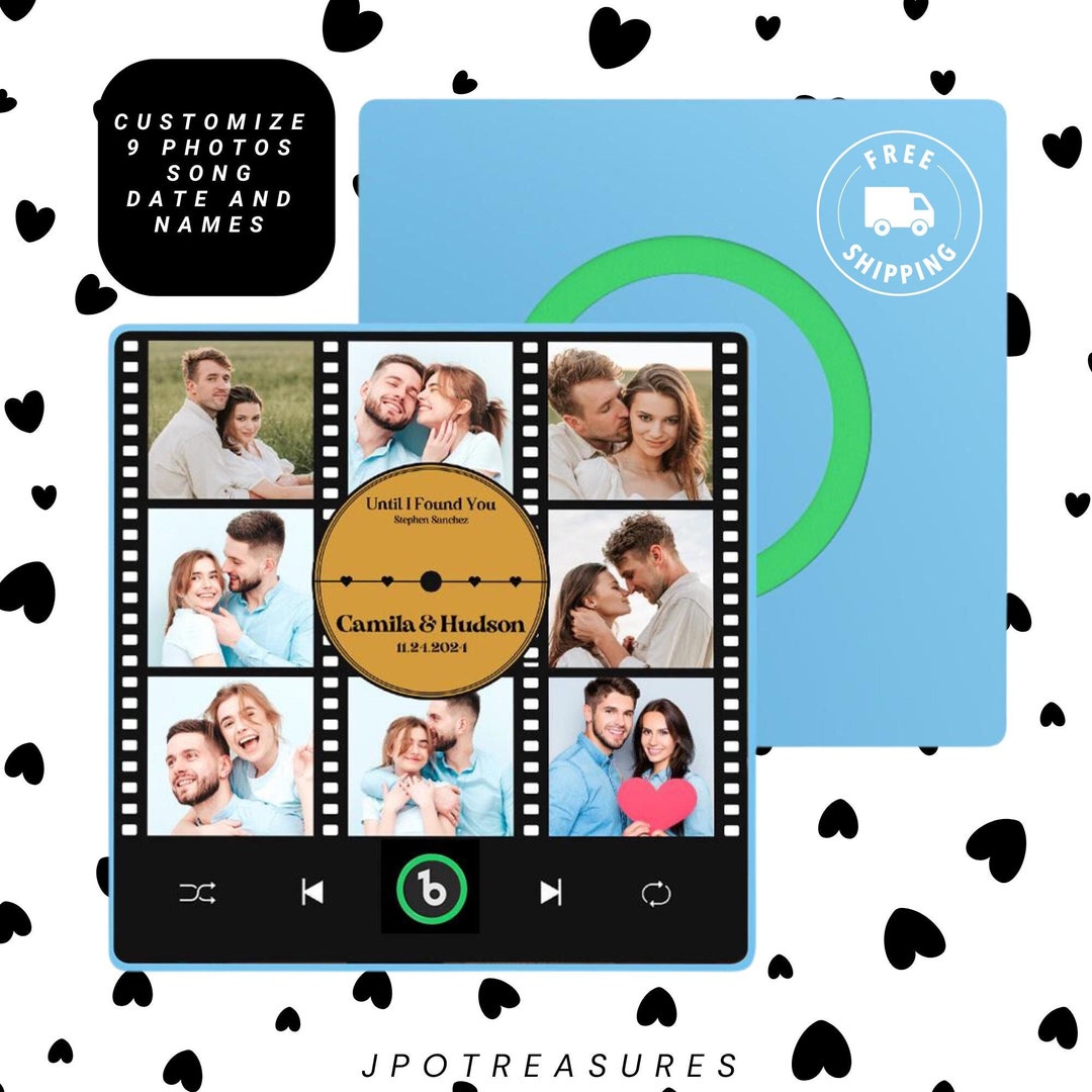 Custom Music Fridge Magnet Film Photo Collage Style Framed 8 Photo ...