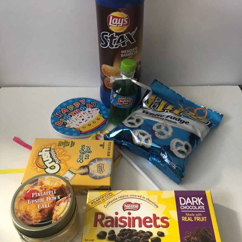 Birthday Surprise Snack Gift Basket | Etsy
