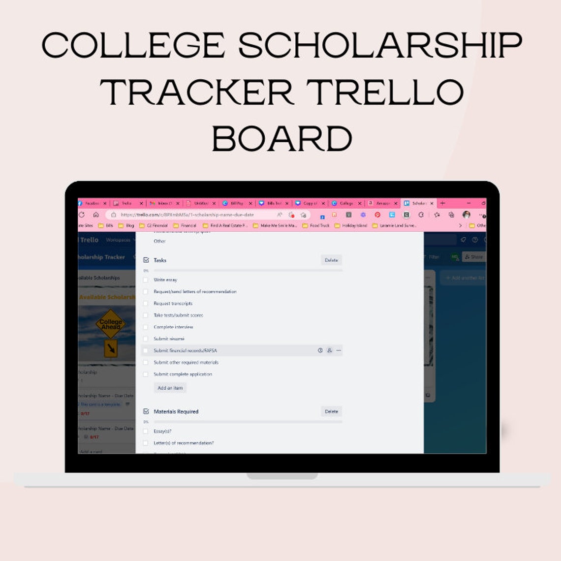 Scholarship Tracker Trello Board: Organize Your Path to Success! - Etsy