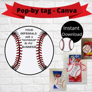 Baseball Popby Tag - Digital File - Etsy