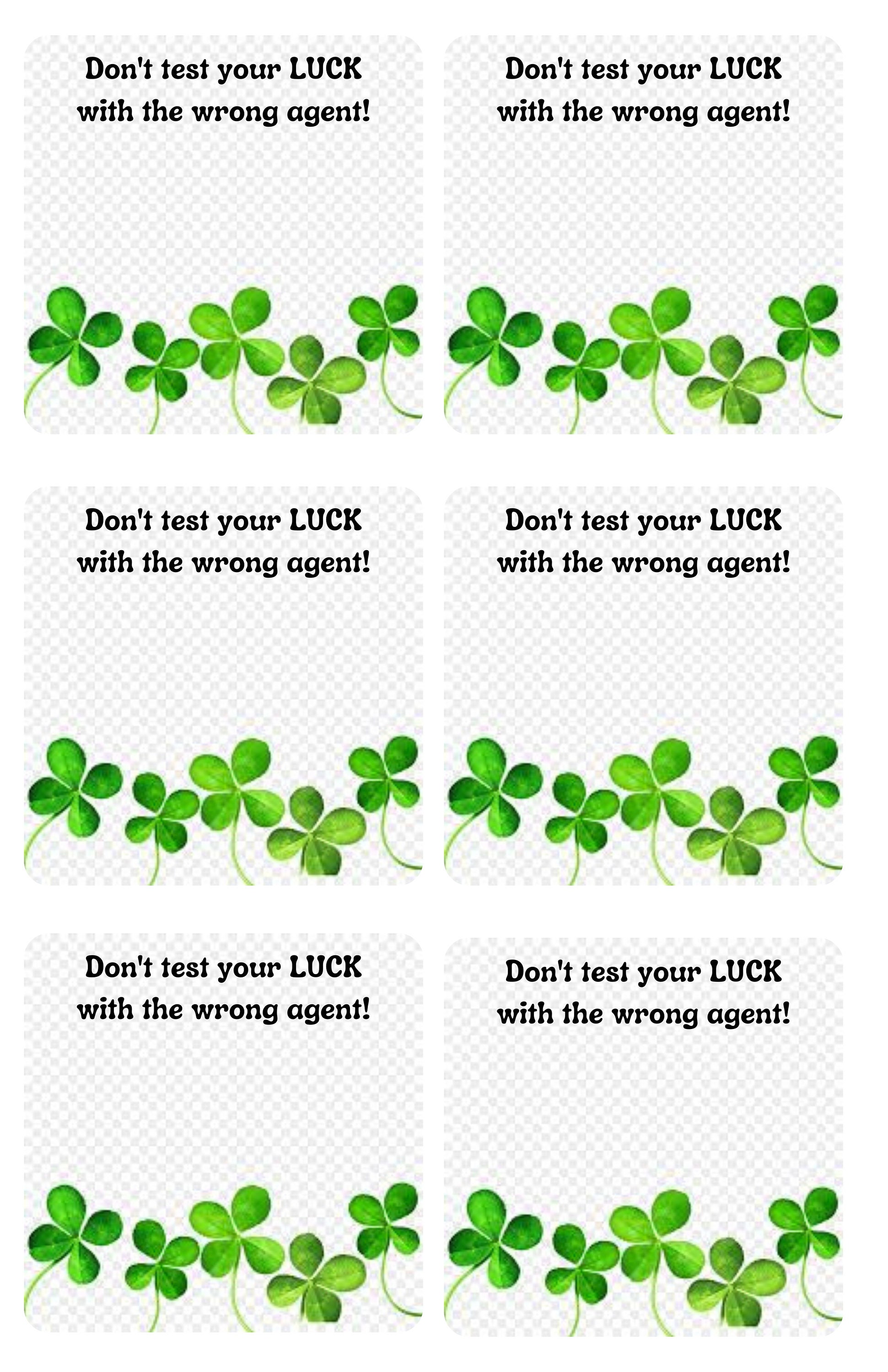 Test Your Luck Pop-by Tags - Digital Download - Etsy