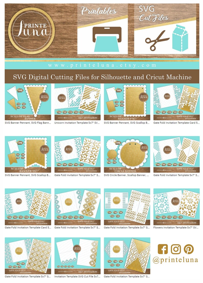 SVG Scalloped Banner Template Square Banner Cricut Banner | Etsy