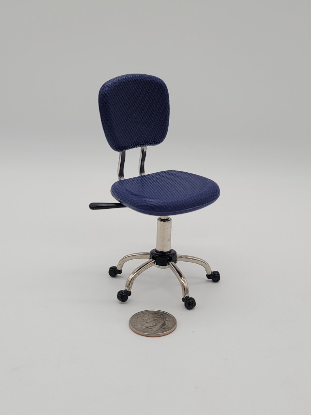1/12 Scale Dollhouse Miniature Office Chair- Blue - Etsy