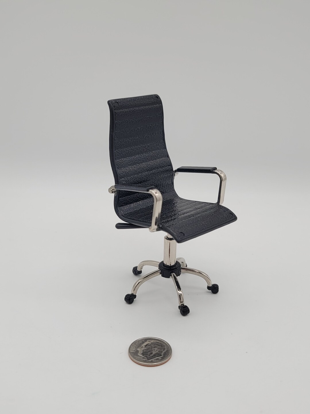 1/12 Scale Dollhouse Miniature Office Chair- Black - Etsy