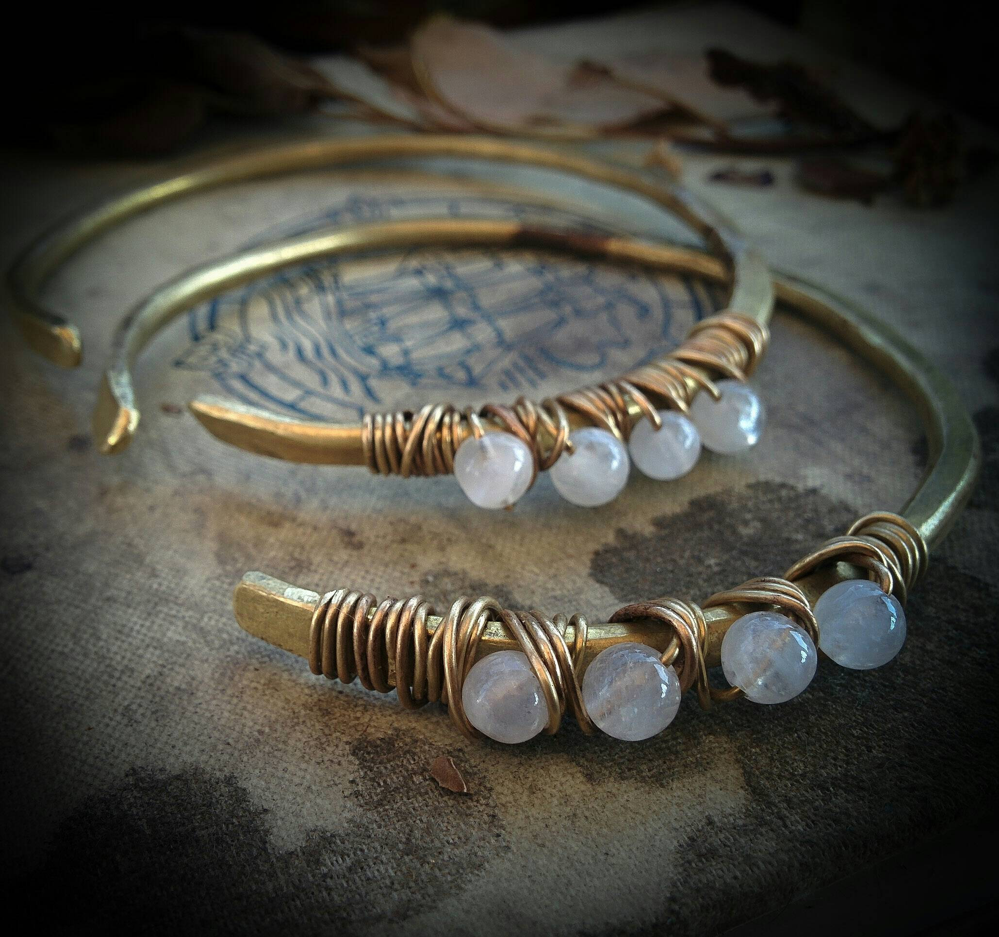 Moon Goddess Brass Bangles