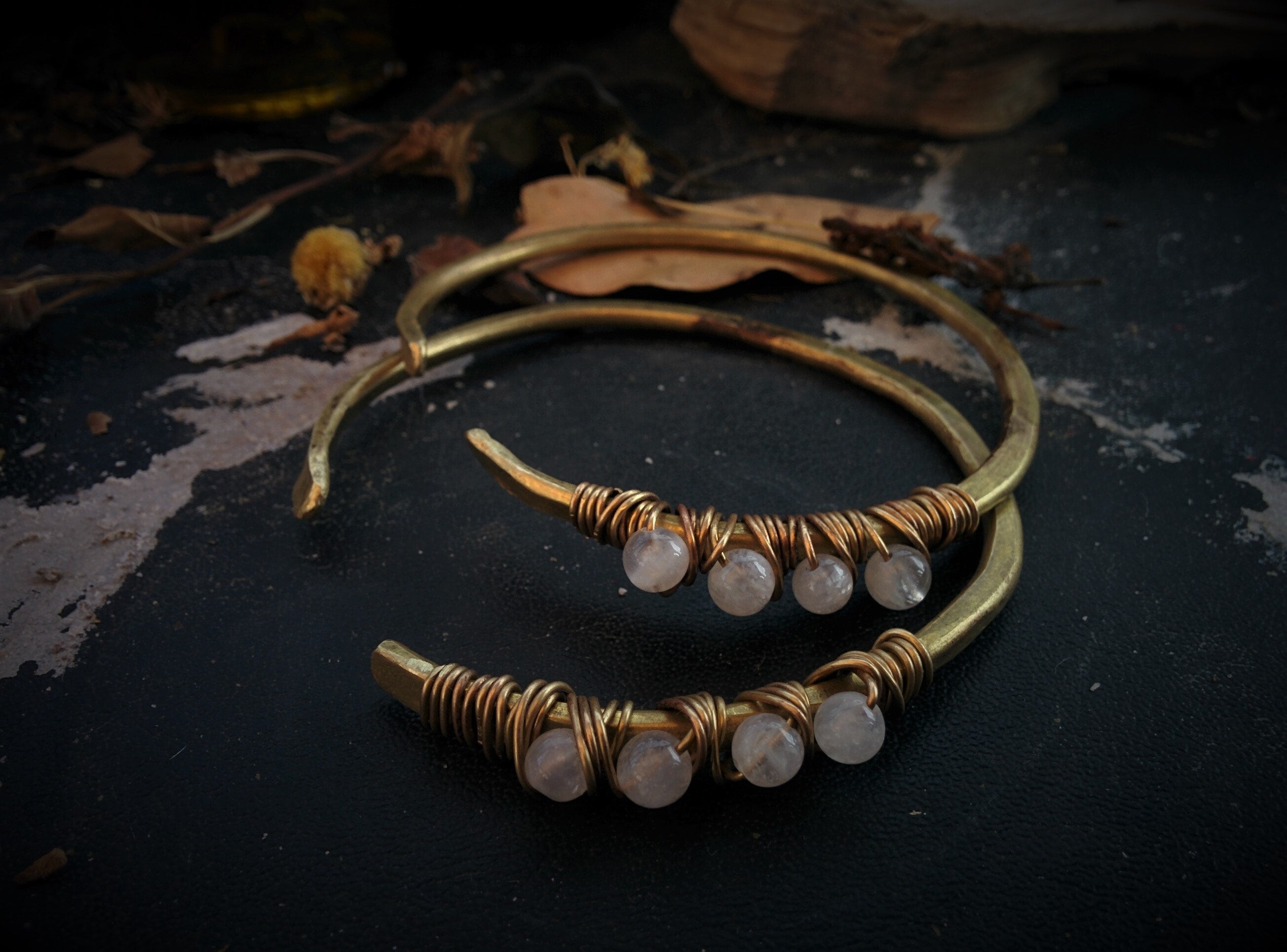 Moon Goddess Brass Bangles