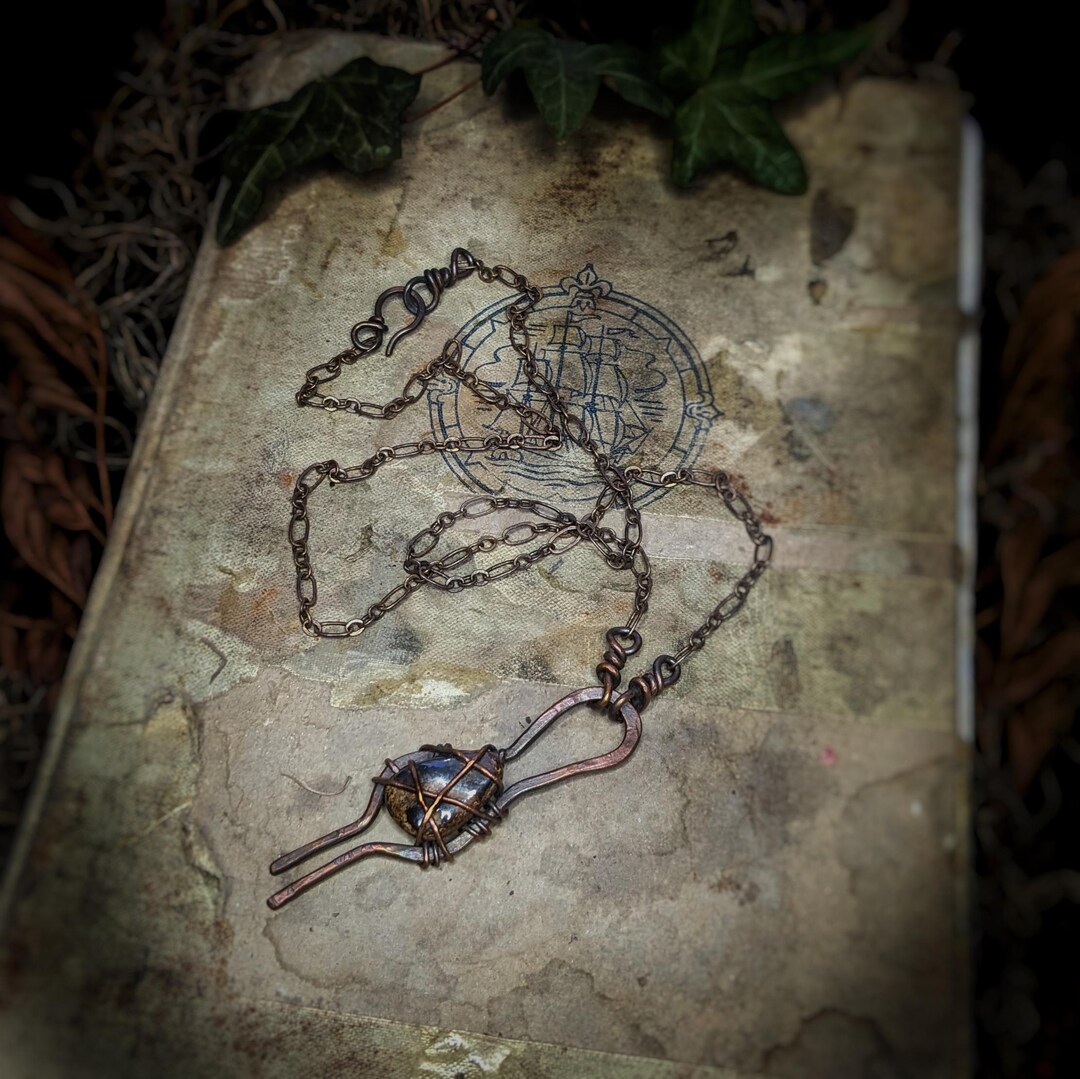 Bronzite II *brass Jewelry *copper Jewelry *occult *rustic Jewelry *witchcraft *witch Aesthetics ...