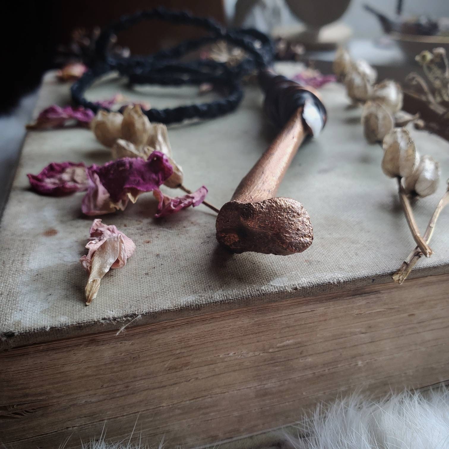 Copper Femur & Moonstone Statement Necklace