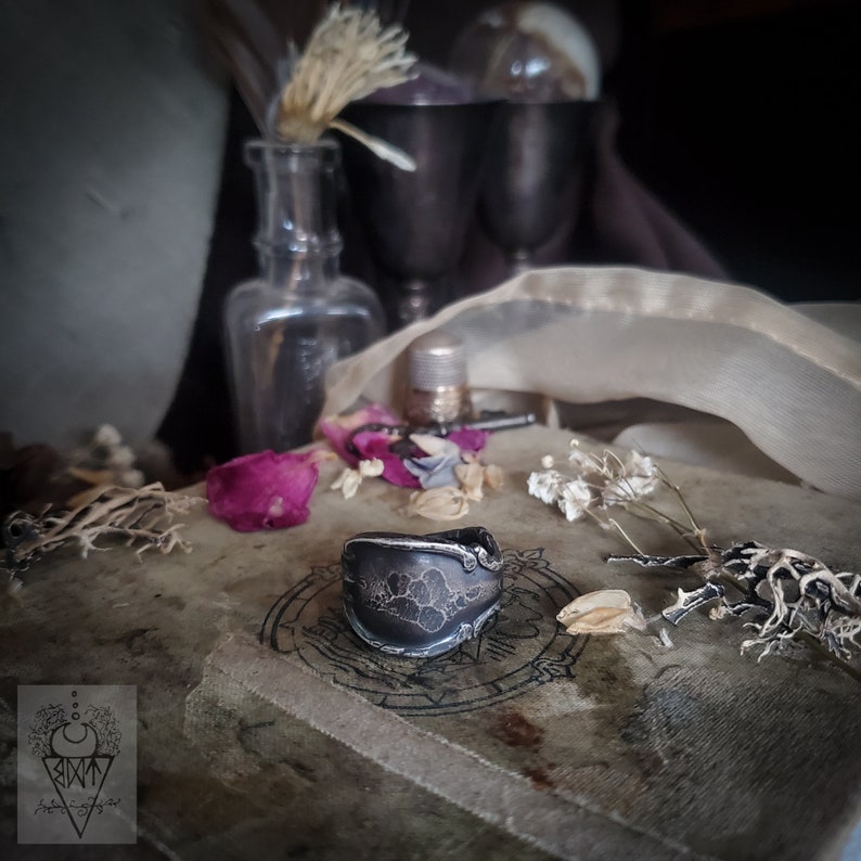Distressed Spoon Ring size 8.5 witch Ring goth Jewelry - Etsy