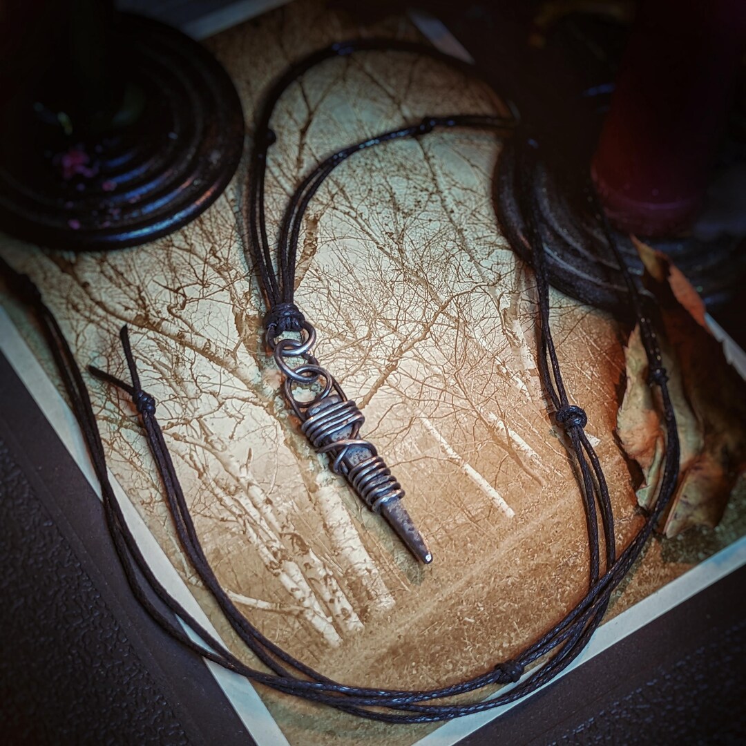 Iron Nail on Witches Ladder *occult *witchcraft *witch Jewelry ...