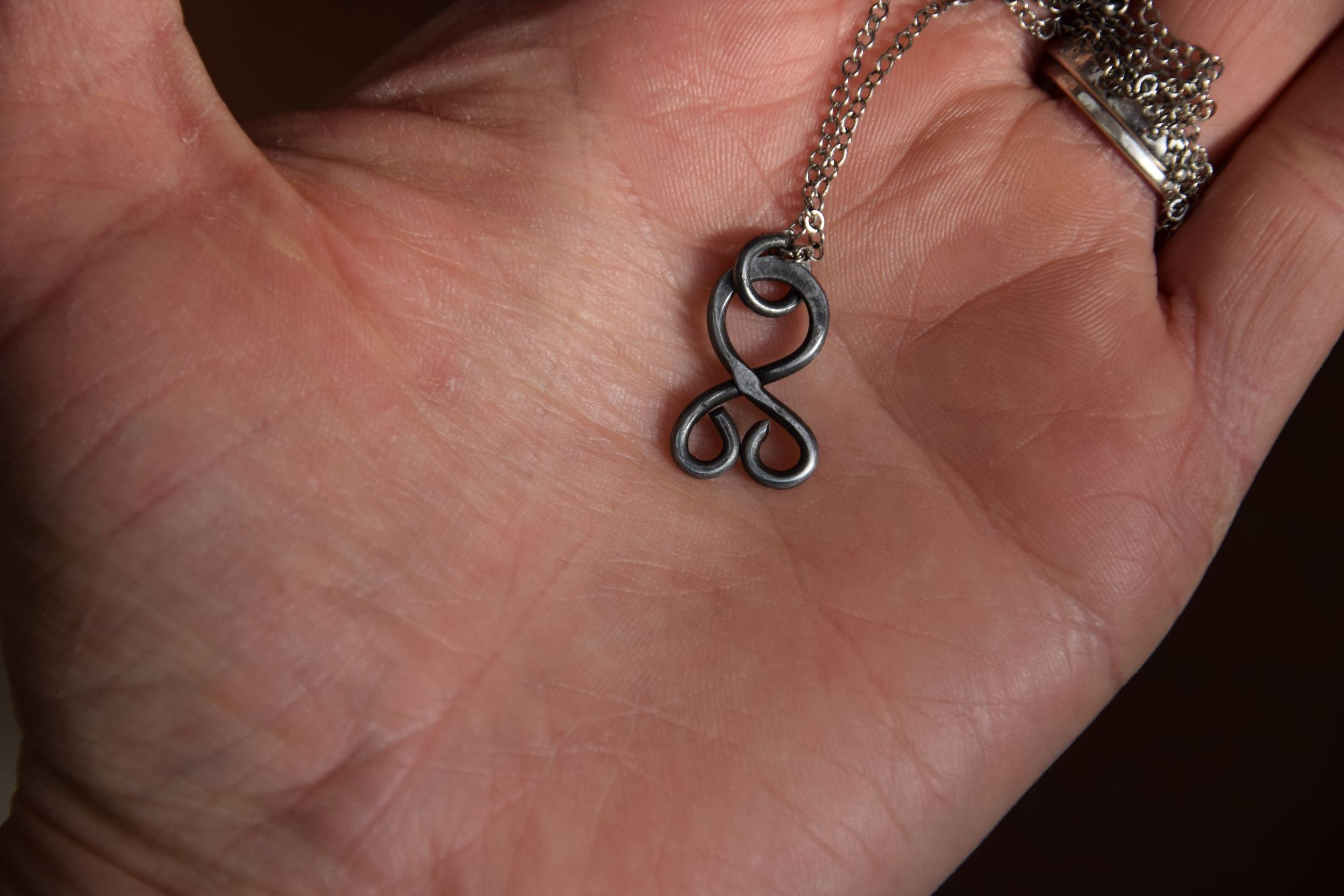 Troll Cross Pendant on a Rolo Chain