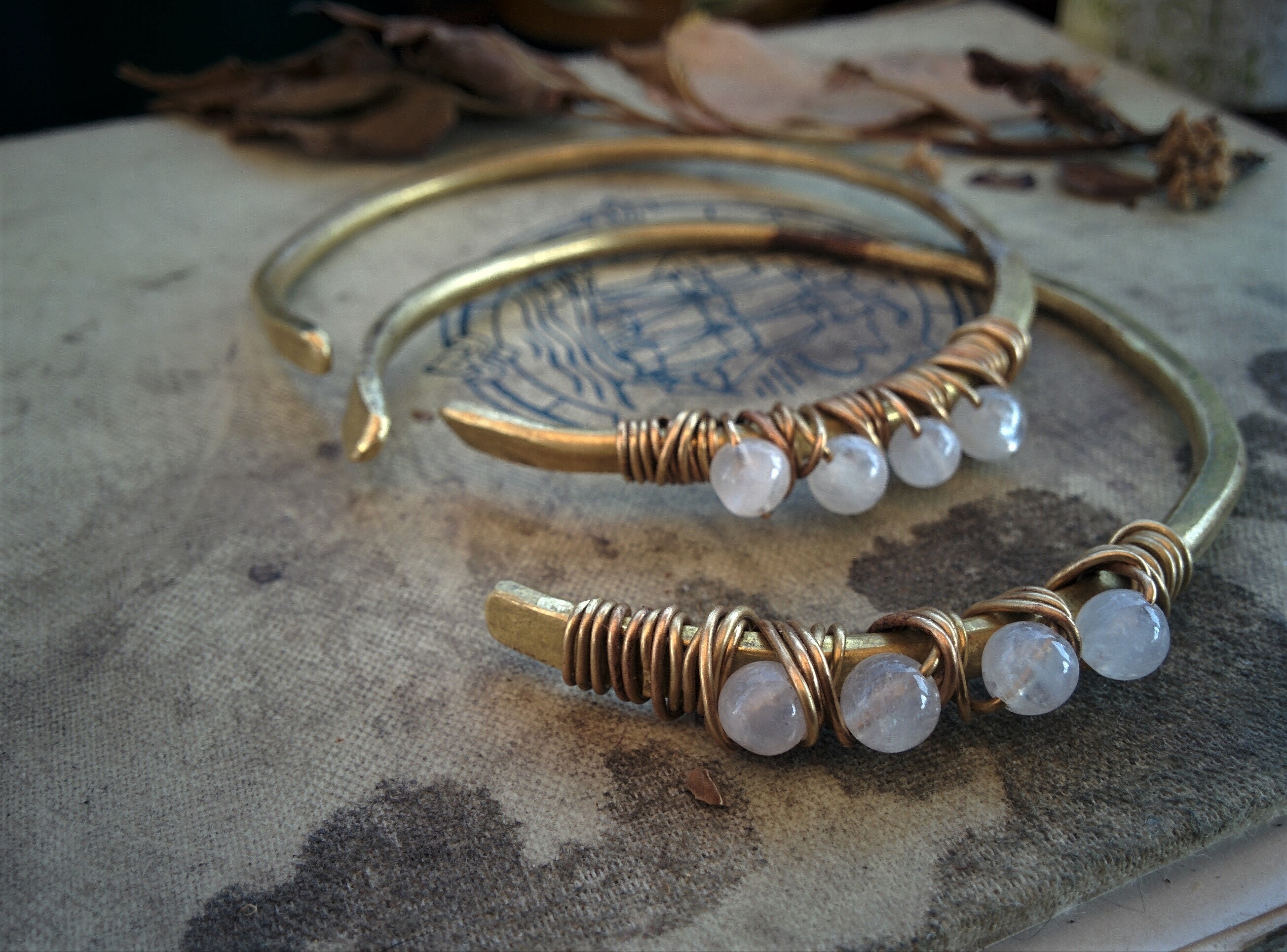 Moon Goddess Brass Bangles