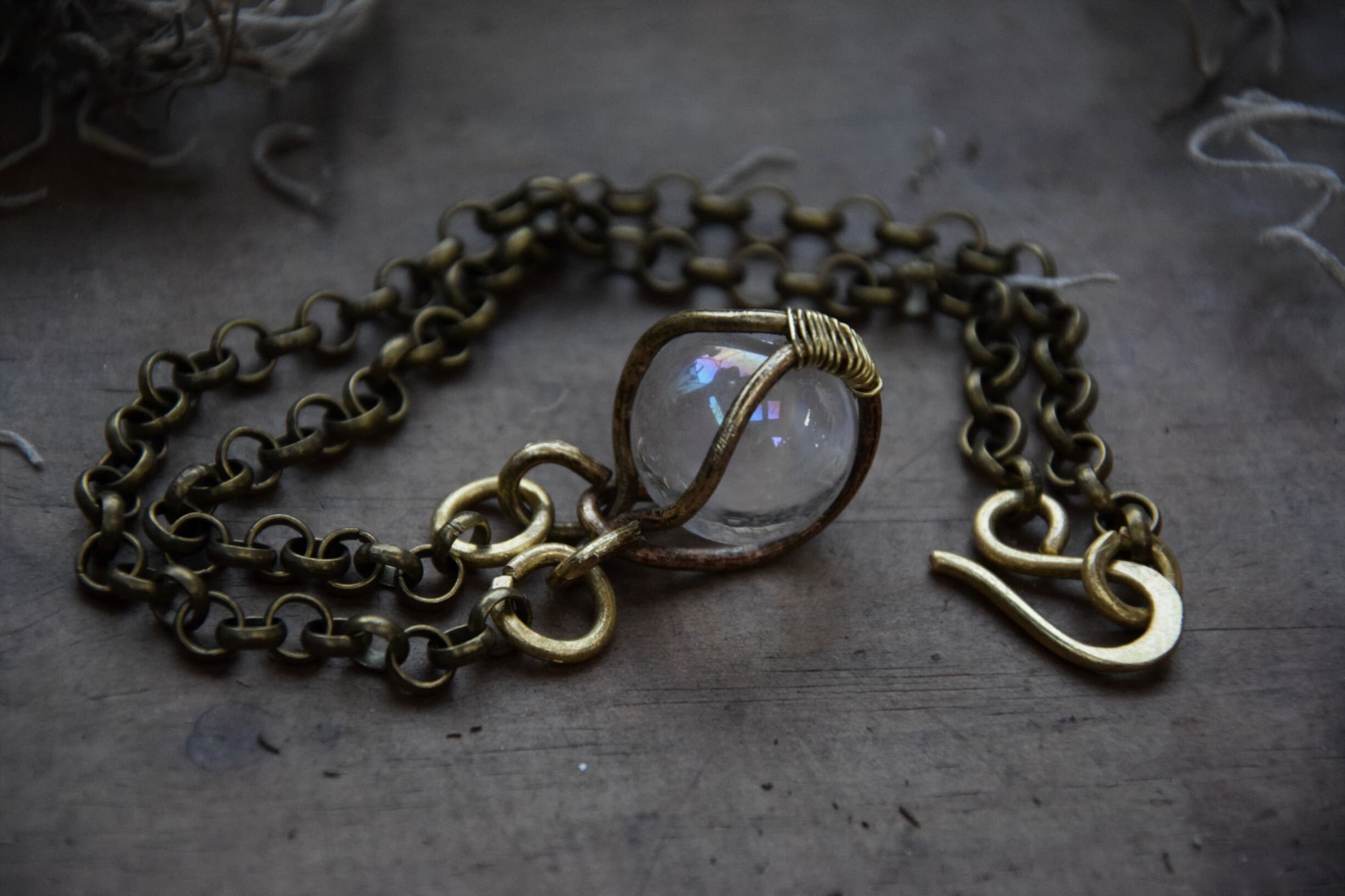 Angel Aura Quartz Oracle Statement Necklace, fae fashion, elven cosplay ...