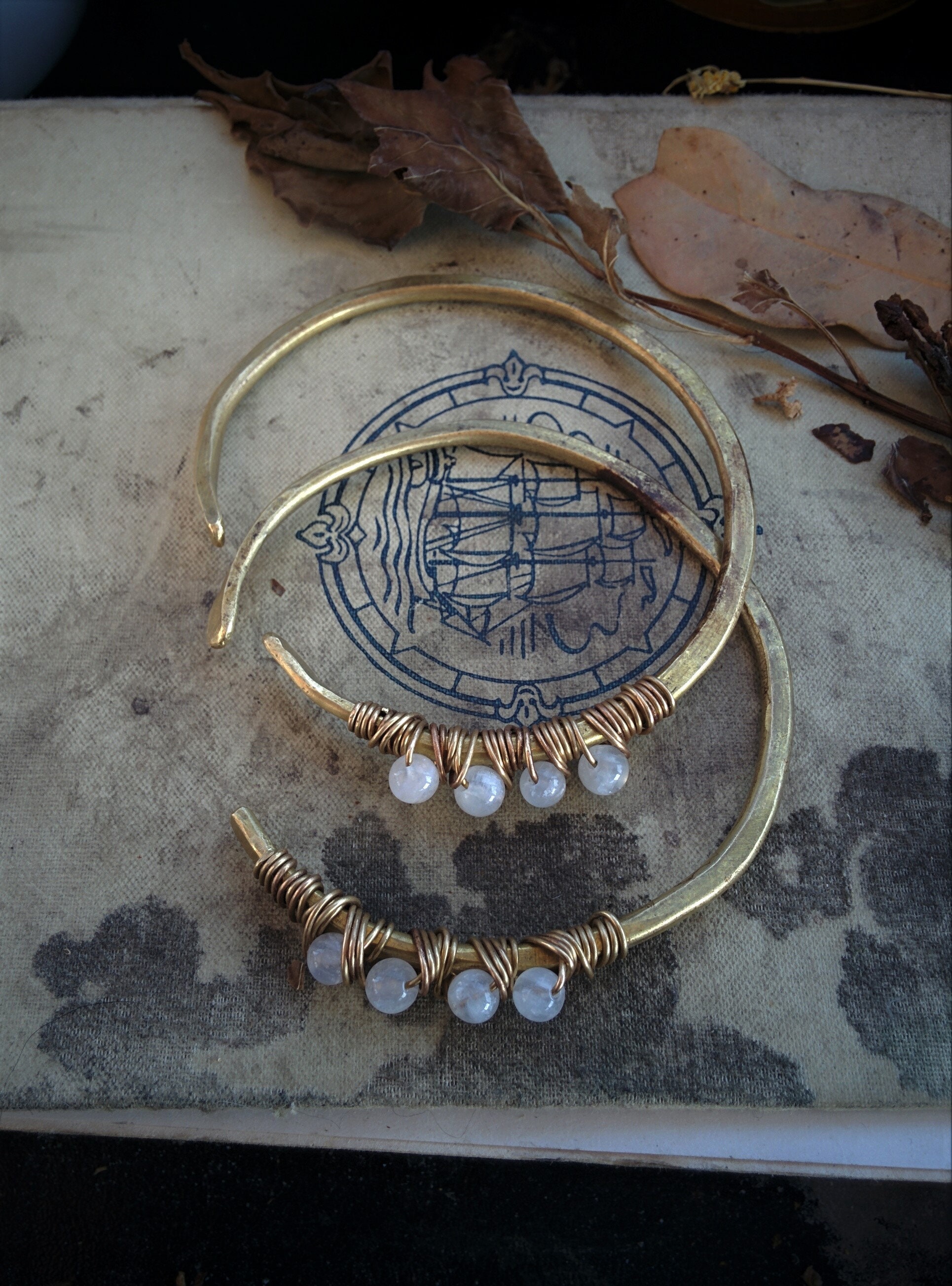 Moon Goddess Brass Bangles