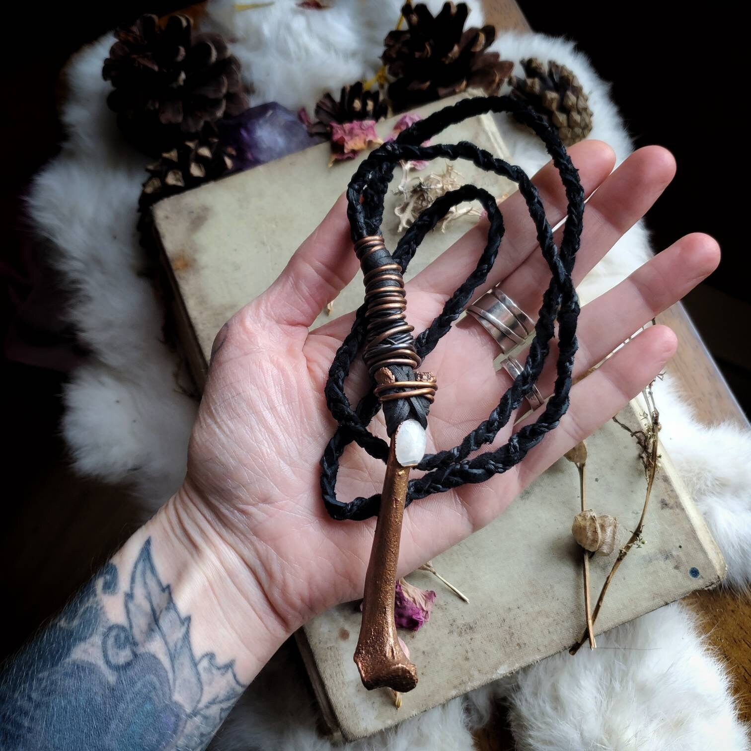 Copper Femur & Moonstone Statement Necklace