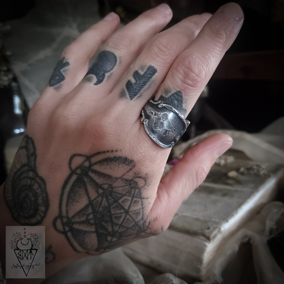 Distressed Spoon Ring size 8.5 witch Ring goth Jewelry - Etsy