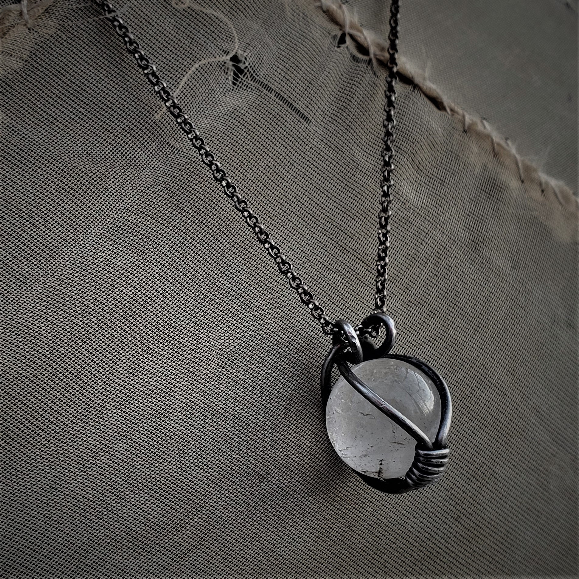 Mini Rose Quartz or Quartz Oracle Necklace