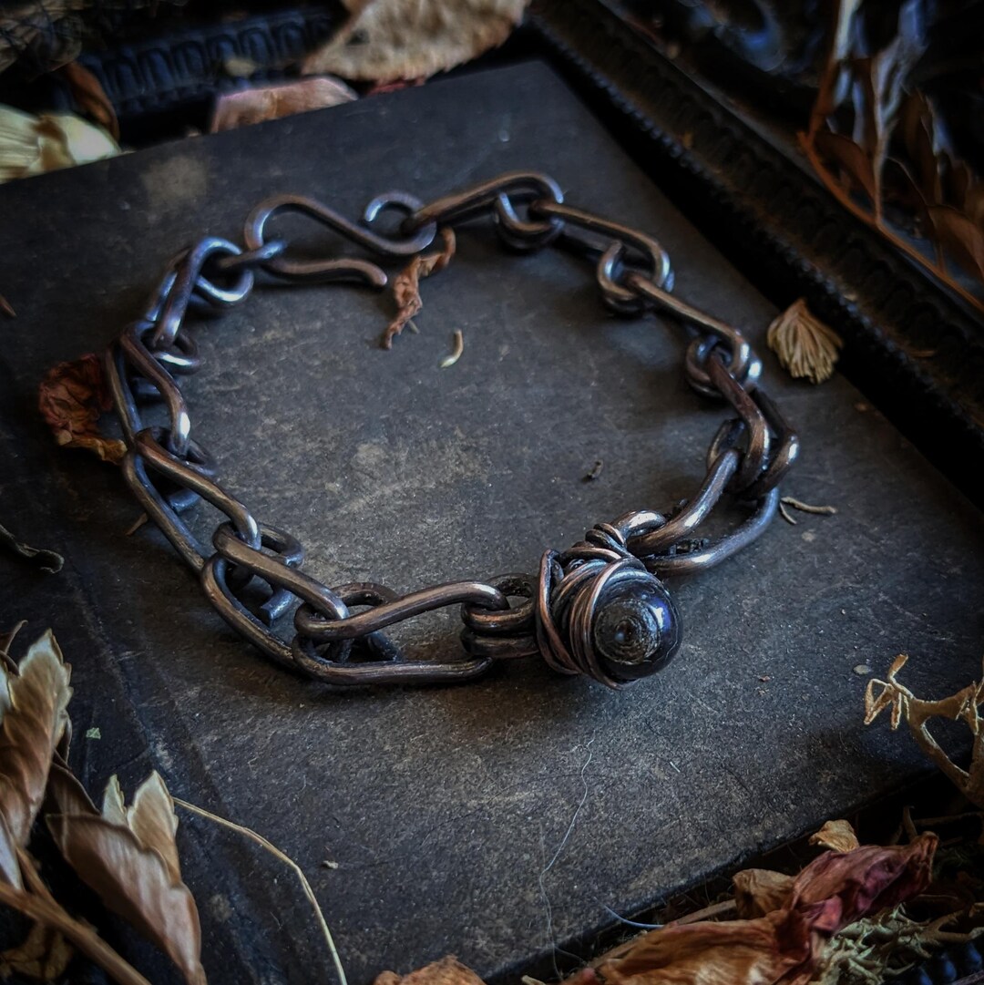 Dark Pearl Bracelet *dark Aesthetic *whimsigoth *witch Aesthetics ...