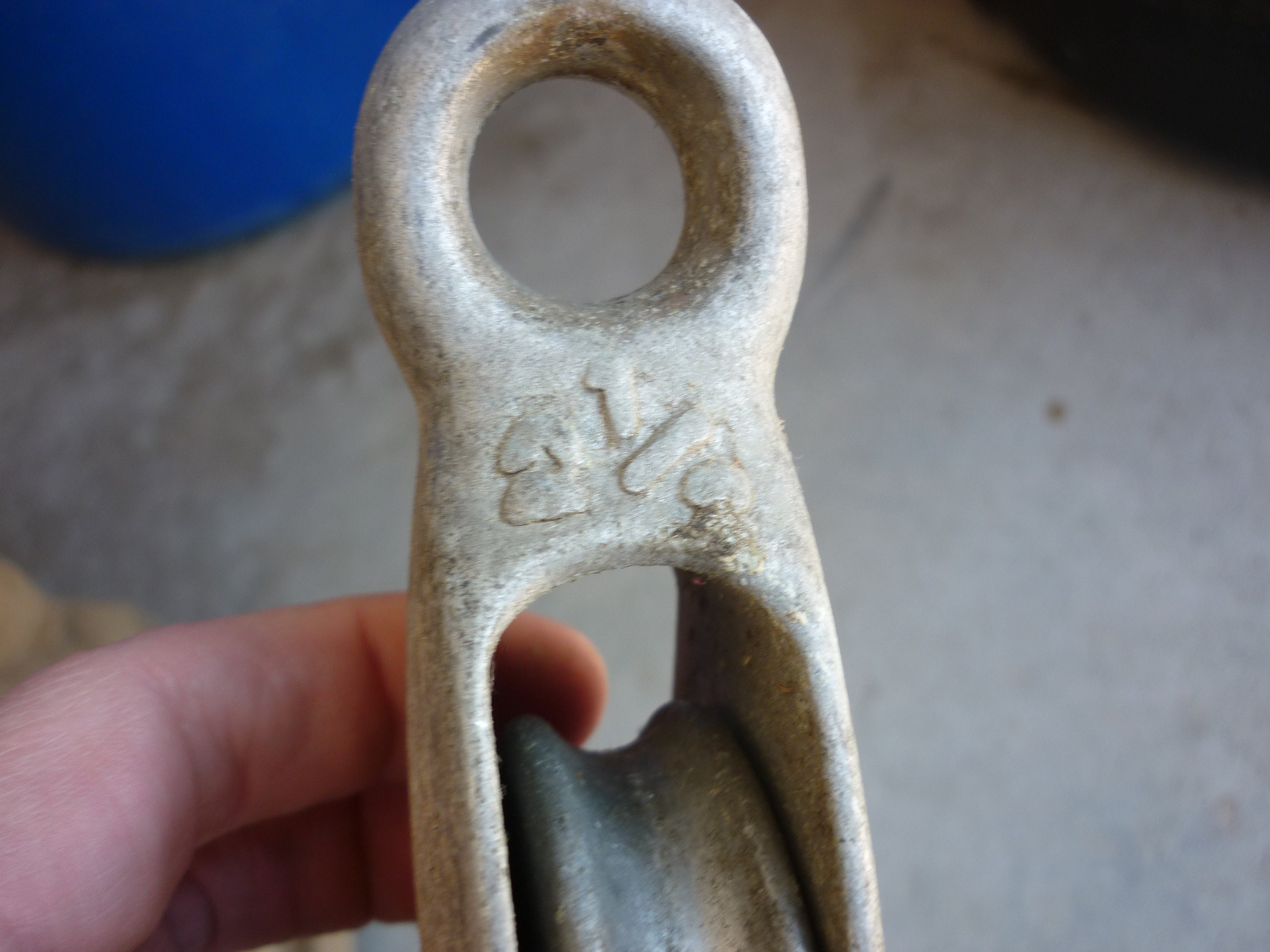 Vintage CW WC Aluminum Rope Sheave Block Pulley Lineman 2 12 Home ...