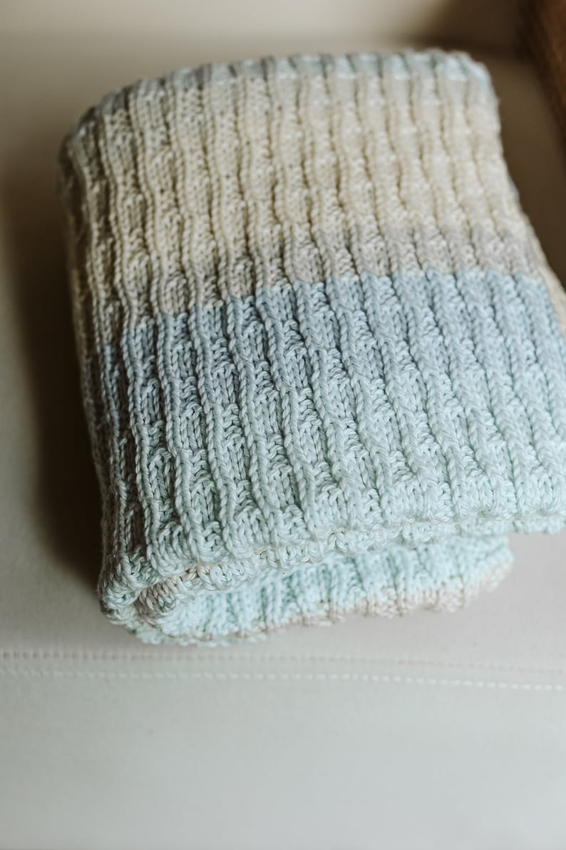 Beginner Wavy Rib Baby Blanket Knitting Pattern / Simple & Easy Knit ...