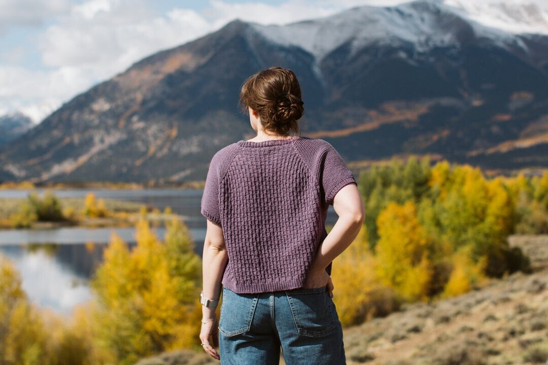 Alpine Hues Knitting Pattern || Classic Short Sleeve Womens Crop Top ...