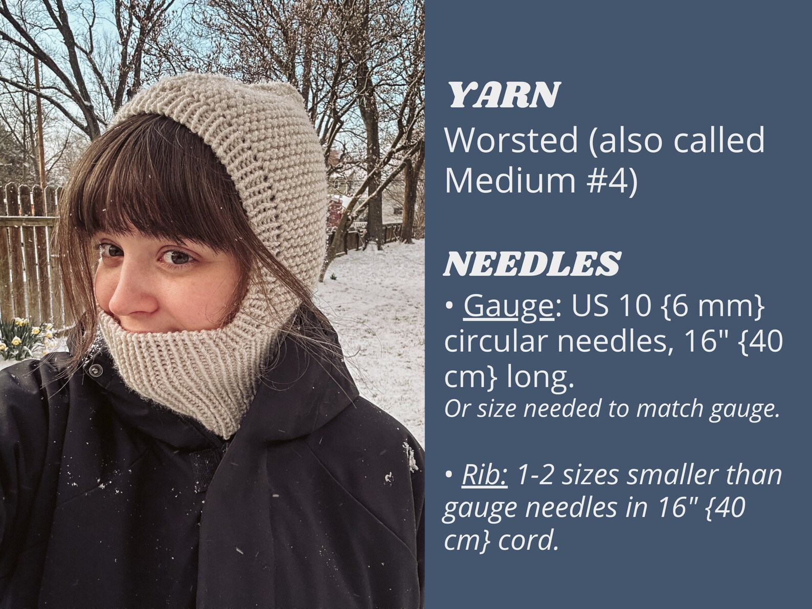Mist Haven Balaclava Knitting Pattern || Easy to Knit Garter Hooded ...