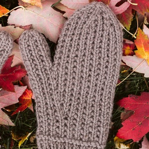 KNITTING PATTERN // Seeded Rib Mittens // Men & Womens Knitted Mittens ...