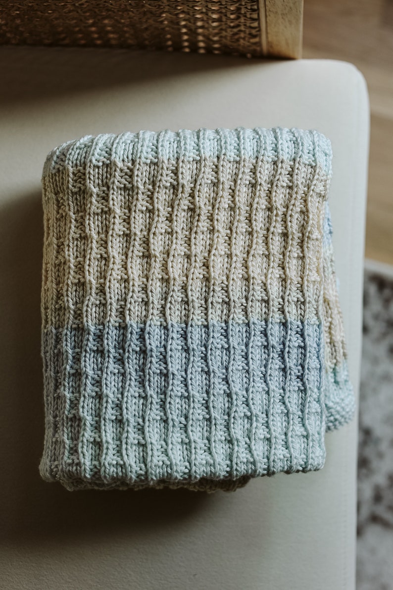 Beginner Wavy Rib Baby Blanket Knitting Pattern / Simple & Easy Knit ...