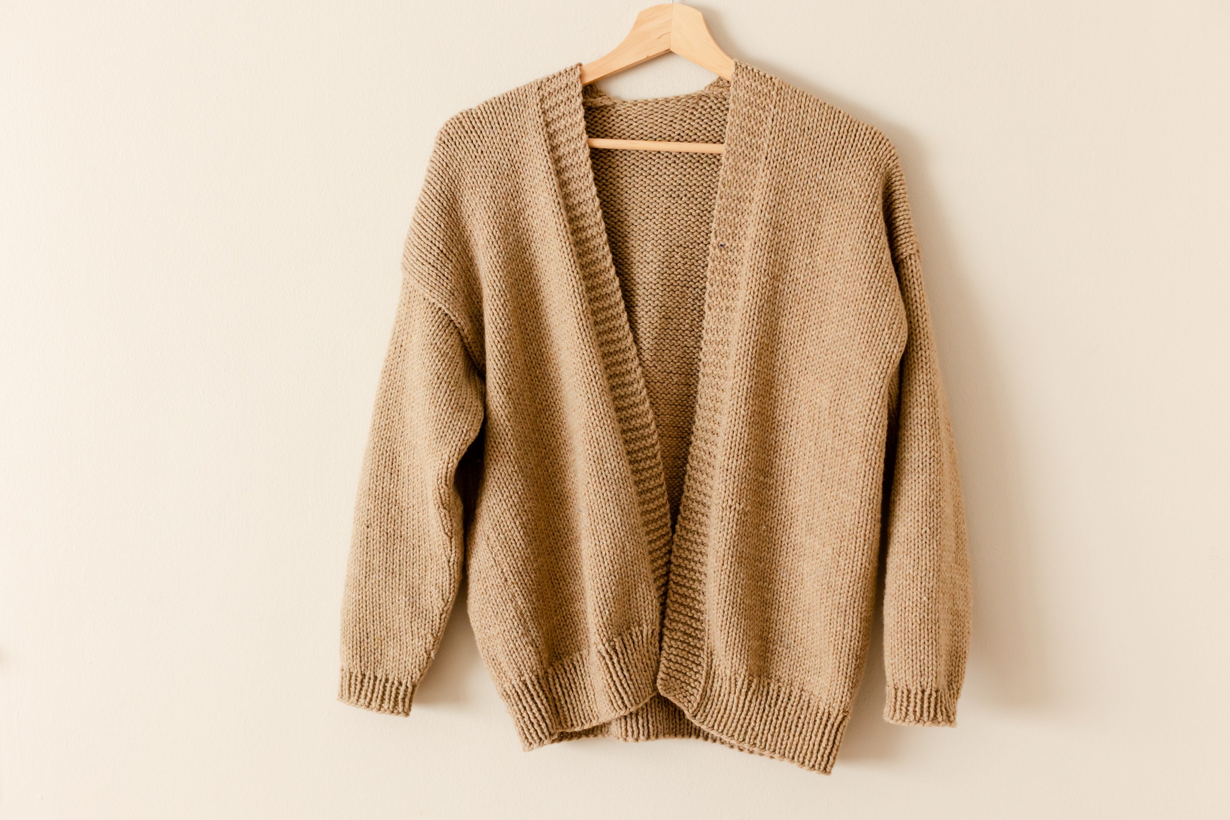Easy Knit Cardigan for Beginners || Knitting Pattern | Worsted | FREE ...