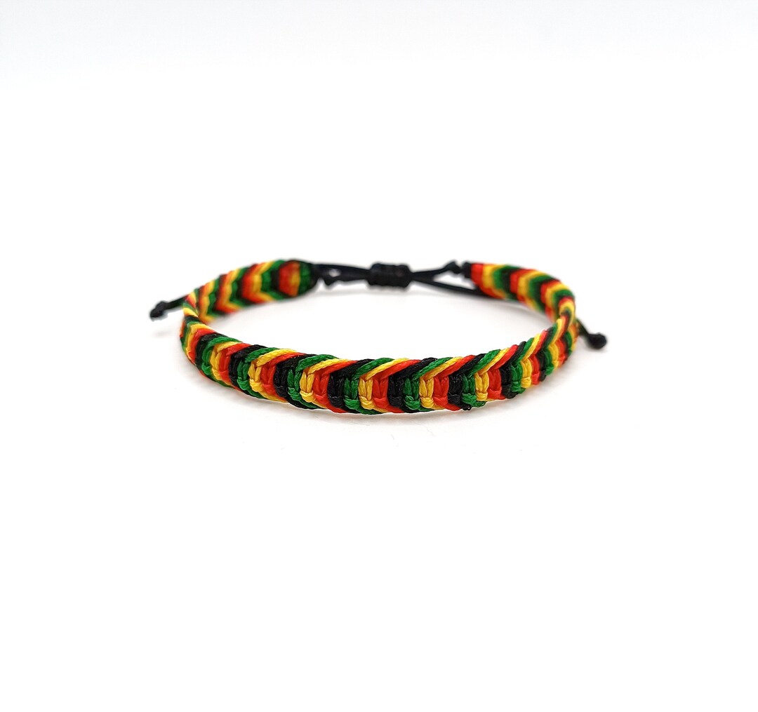 Rasta Bracelet Reggae Bracelet Macrame Bracelet Surf Bracelet Men ...