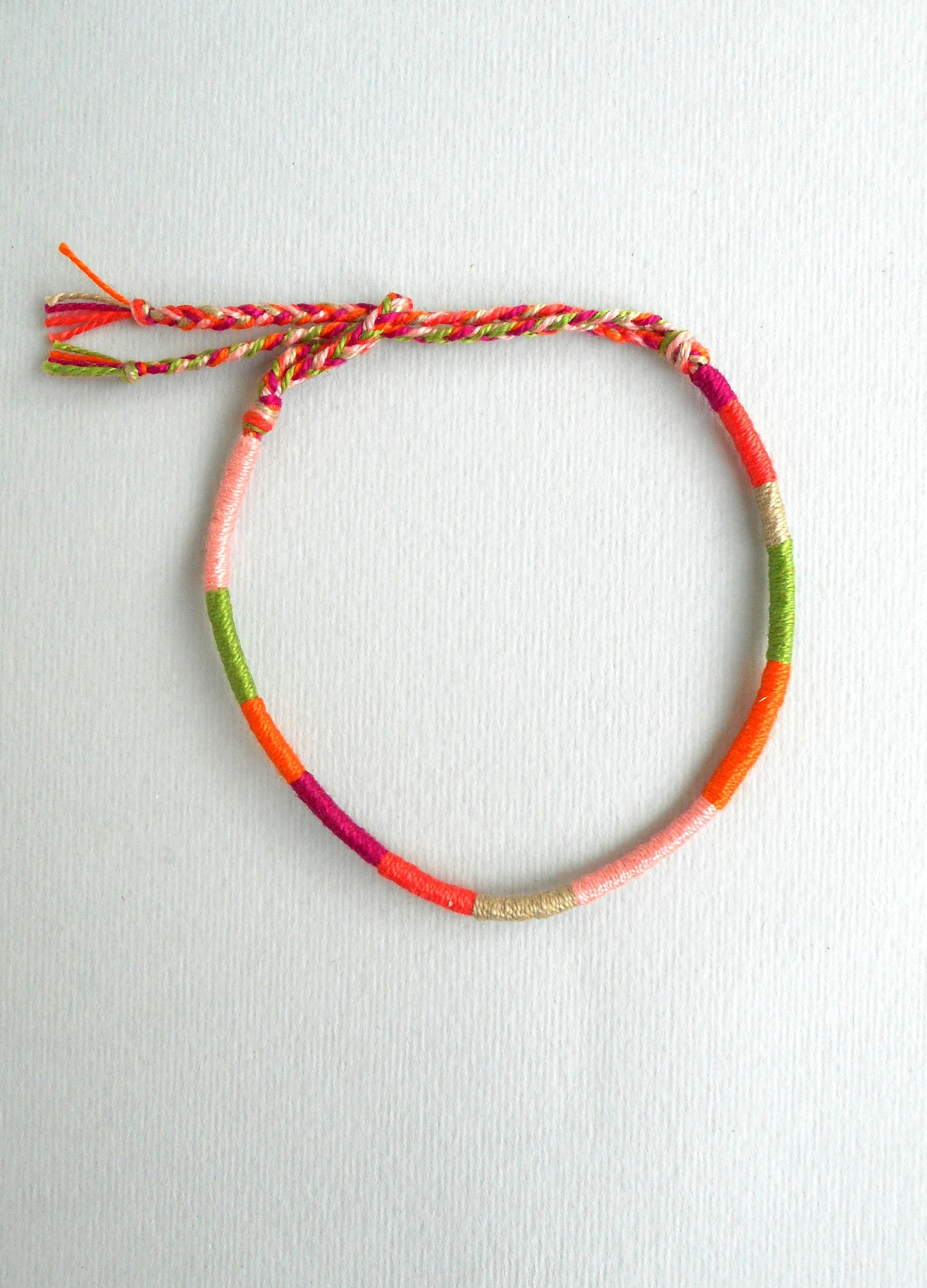 Thin Friendship Bracelet Cotton Thread Wrapped Bracelet - Etsy