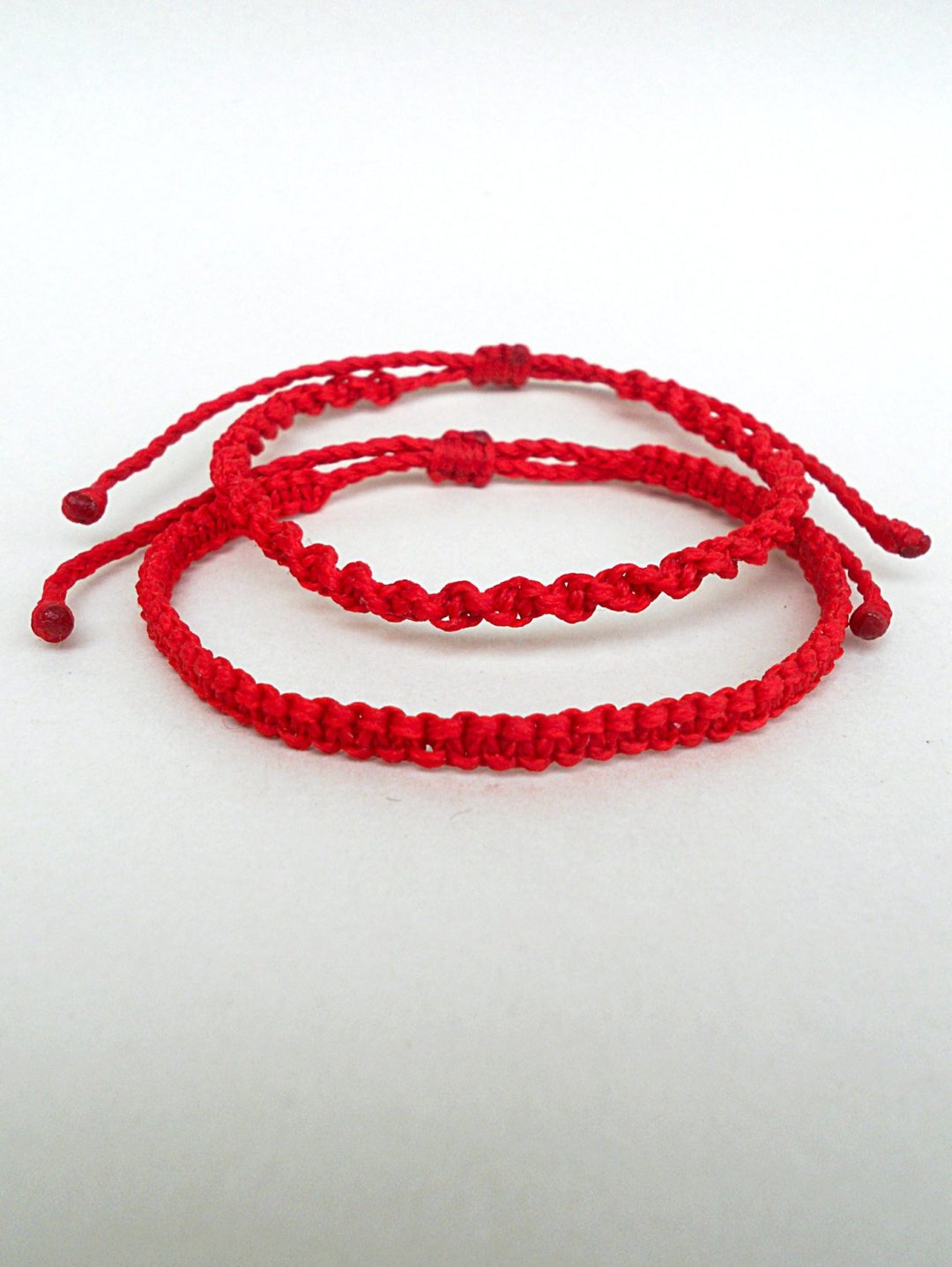 Red Macrame Bracelet Kabbalah Lucky Red String of Fate Bracelet ...