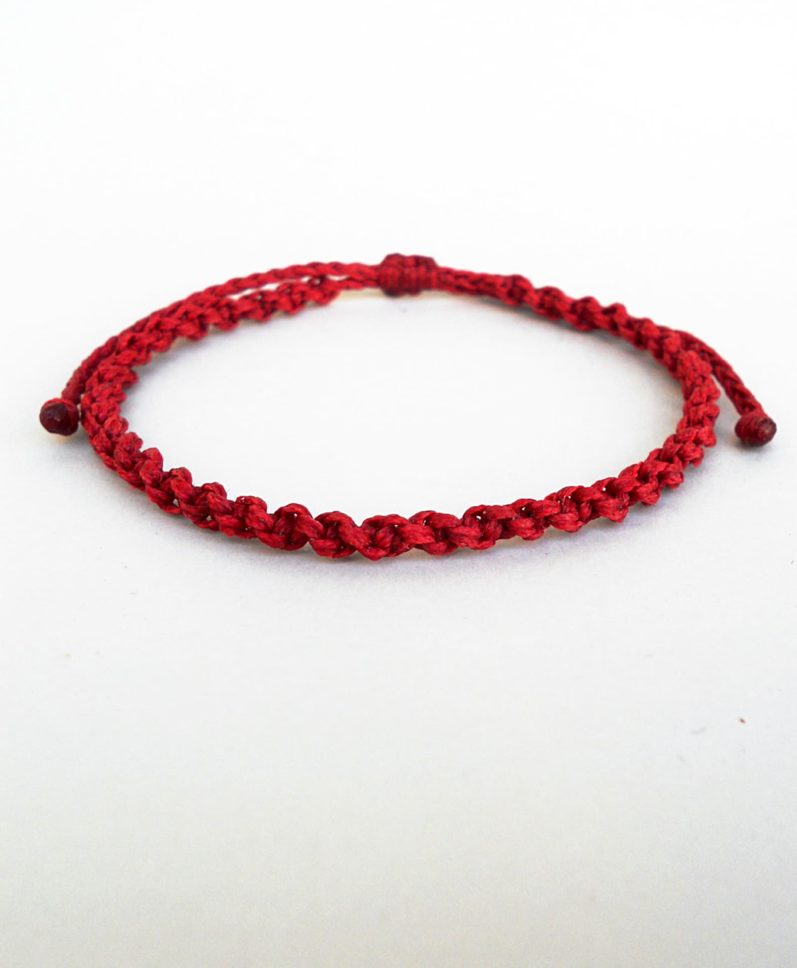 Dark Red Macrame Bracelet Kabbalah Bracelet Red String of Fate - Etsy