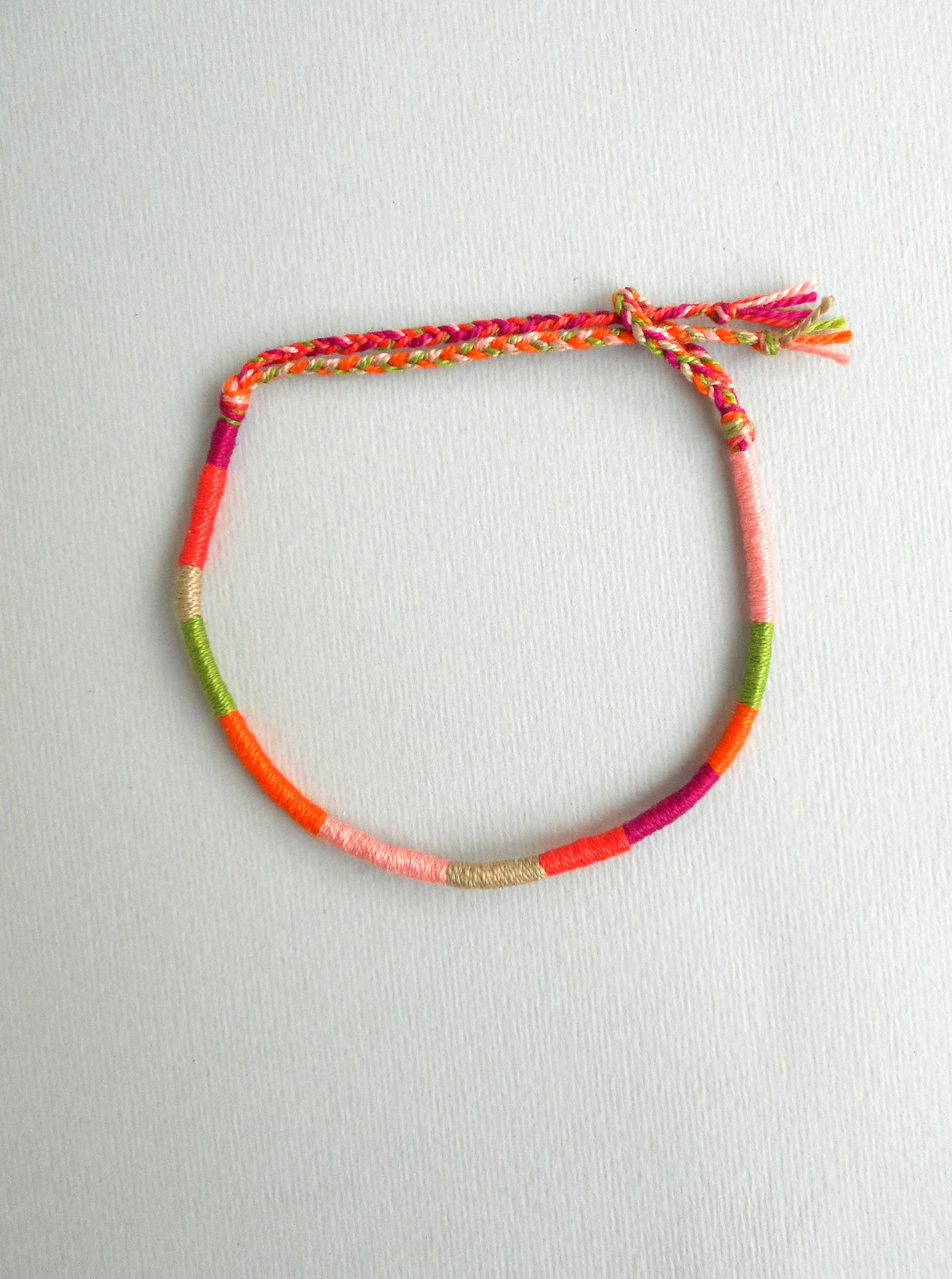 Thin Friendship Bracelet Cotton Thread Wrapped Bracelet - Etsy