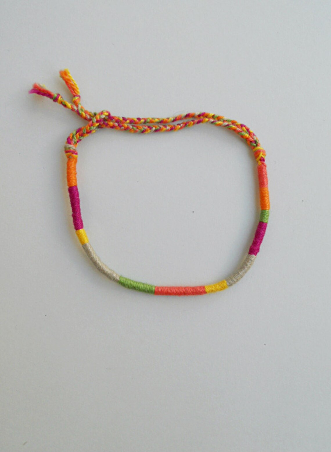 Friendship Bracelet Thin Cotton Thread Wrapped Bracelet - Etsy