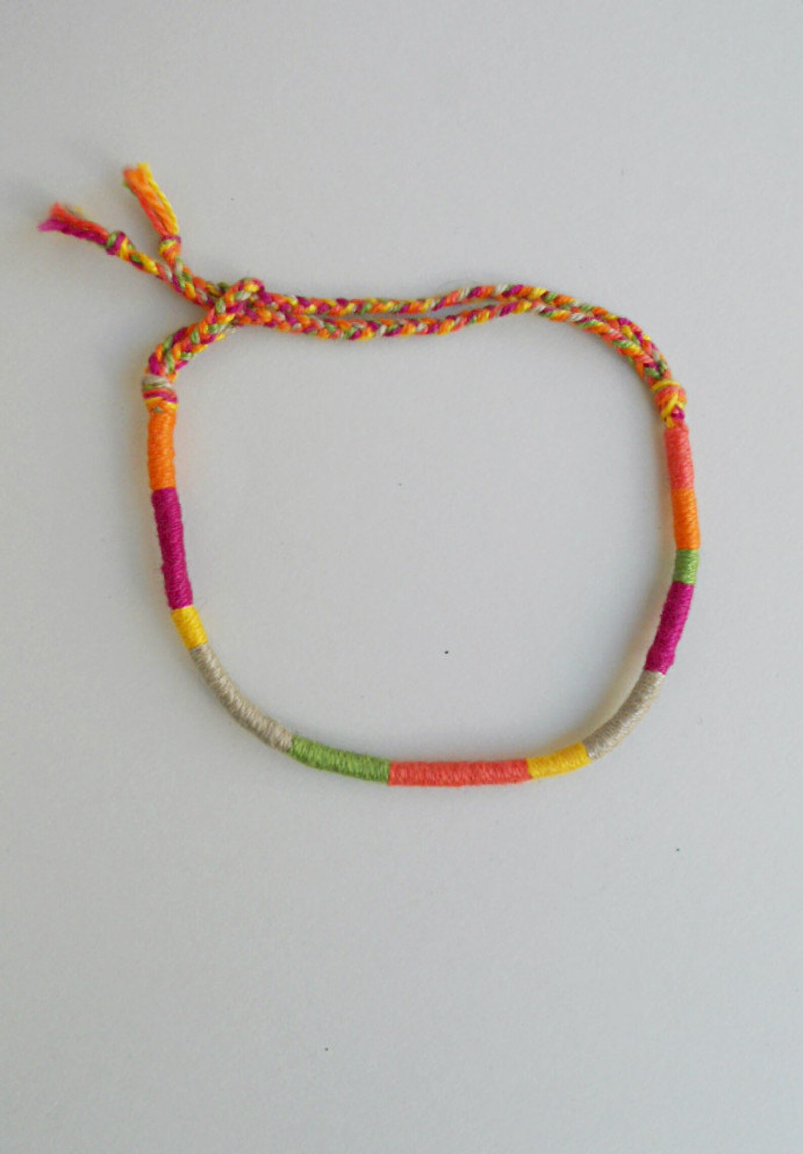 Friendship Bracelet Thin Cotton Thread Wrapped Bracelet - Etsy