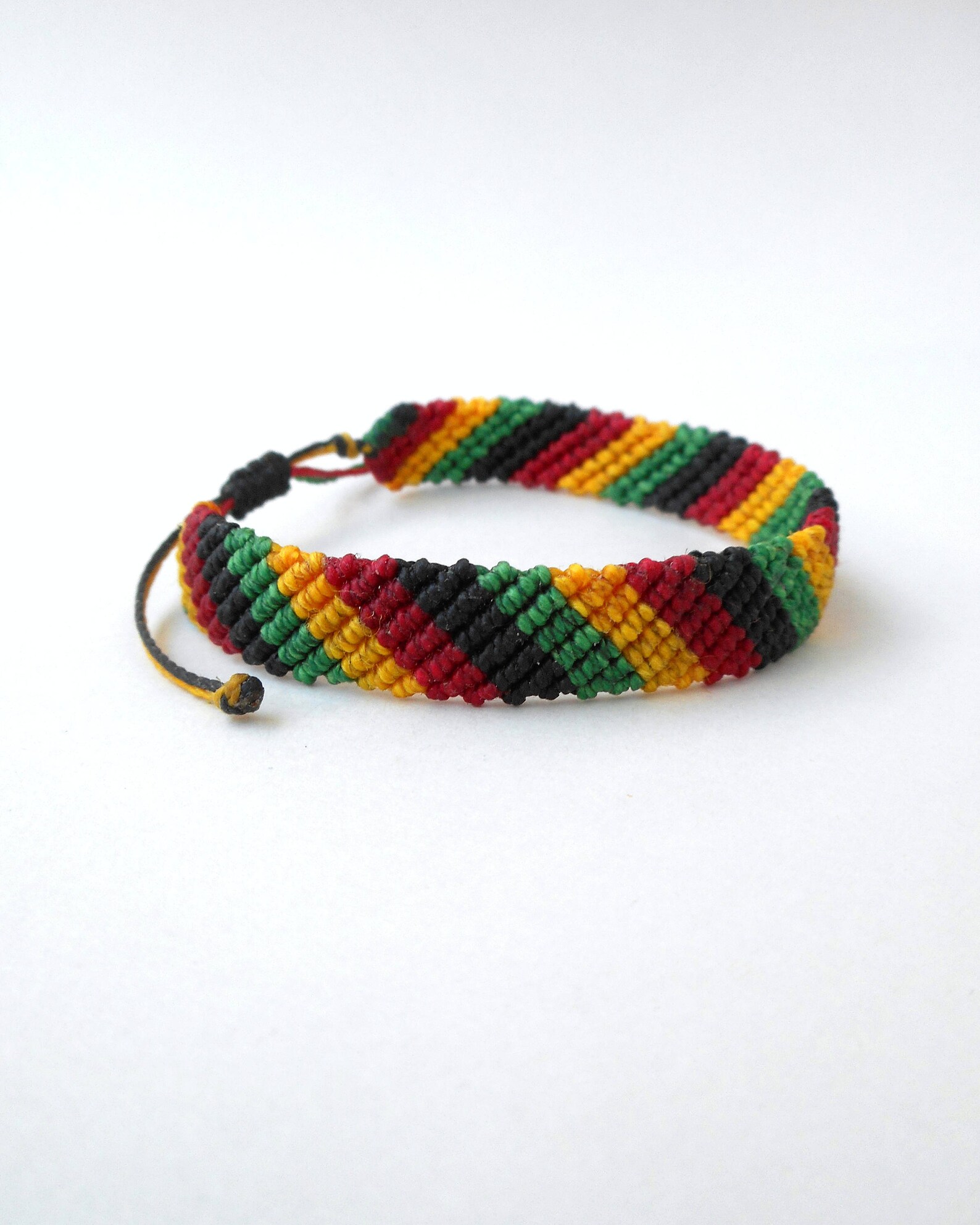 Rasta Bracelet, Rastafari, Reggae Bracelet, Mens Surfer Bracelet ...