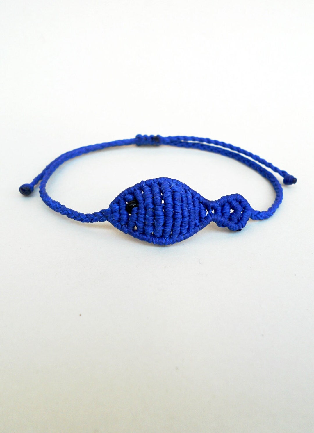 Blue Fish Bracelet, Macrame Bracelet, Mediterranean, Surfer Jewelry ...