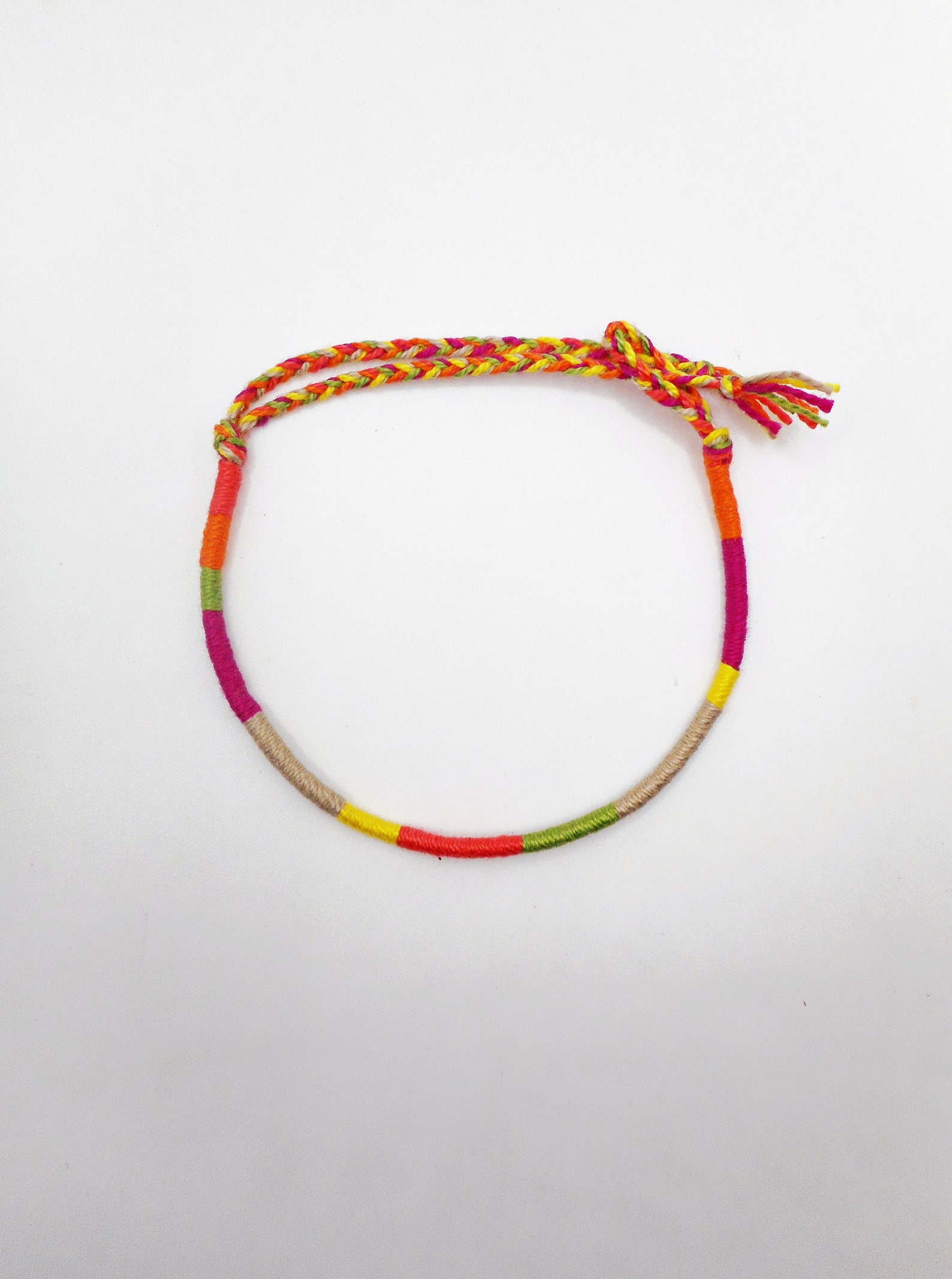 Friendship Bracelet Thin Cotton Thread Wrapped Bracelet - Etsy