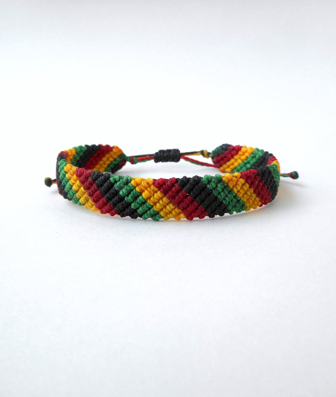 Rasta Bracelet, Rastafari, Reggae Bracelet, Mens Surfer Bracelet ...