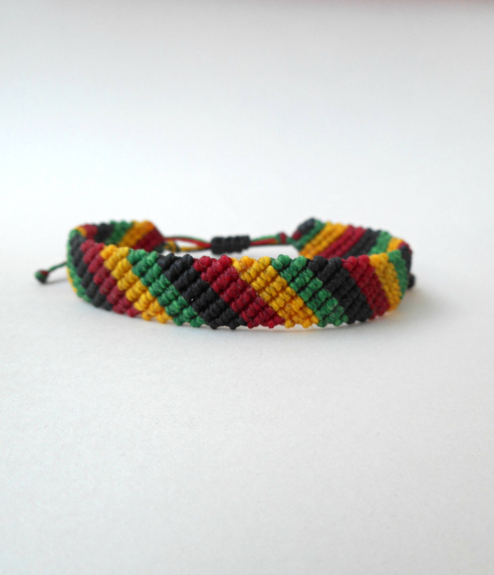 Rasta Bracelet Rastafari Reggae Bracelet Mens Surfer - Etsy