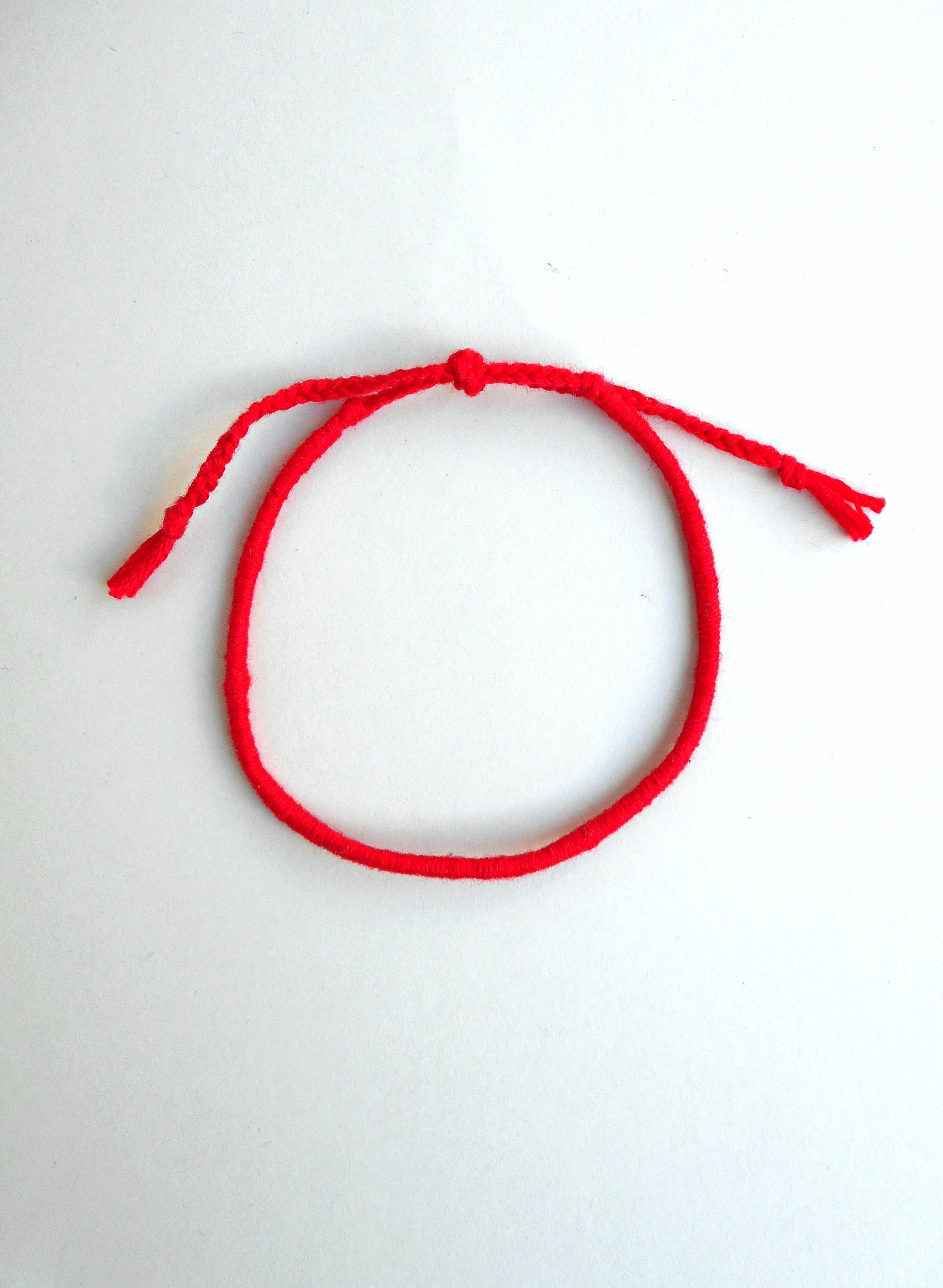 Red Kabbalah Bracelet, Buddhist Bracelet, Cotton Yarn Friendship ...
