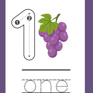 Counting Fruit: Numbers 1-10 Activity Book - Etsy