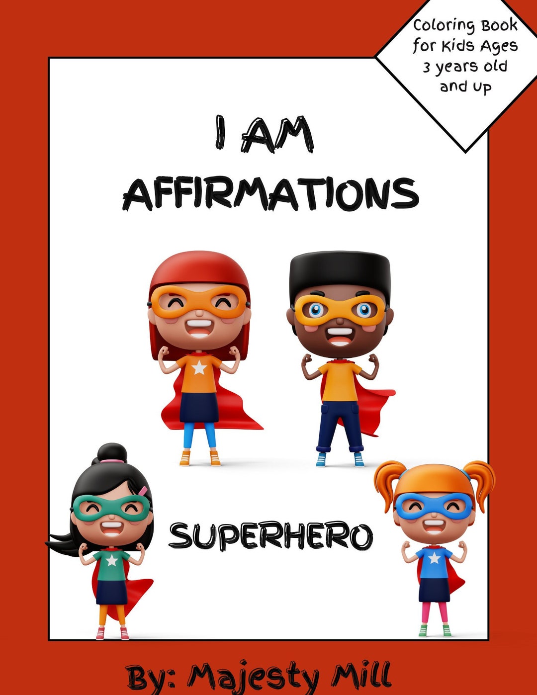 I Am Affirmations Coloring Book, Printable Coloring Book for Kids ...