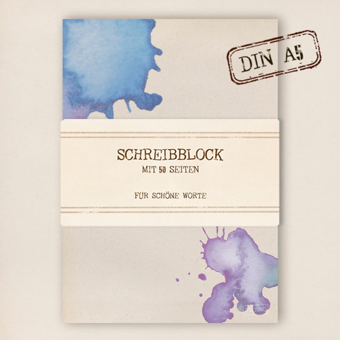 Stationery - Writing Pad - Blue Blob - Etsy