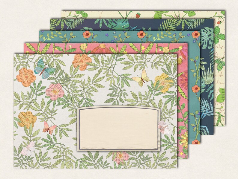 10 Envelopes With Plants and Flowers - Etsy