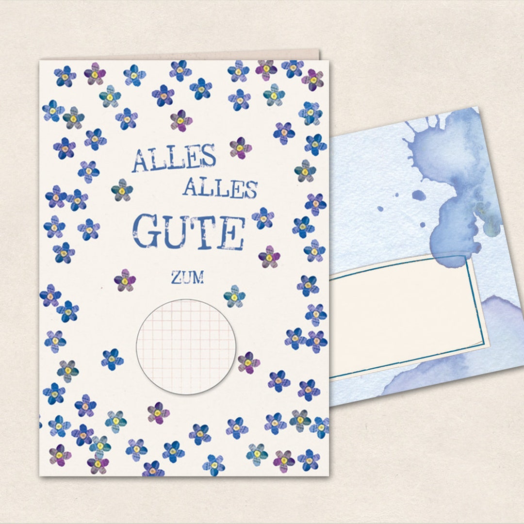 Double Card for Birthday or Anniversary - Etsy