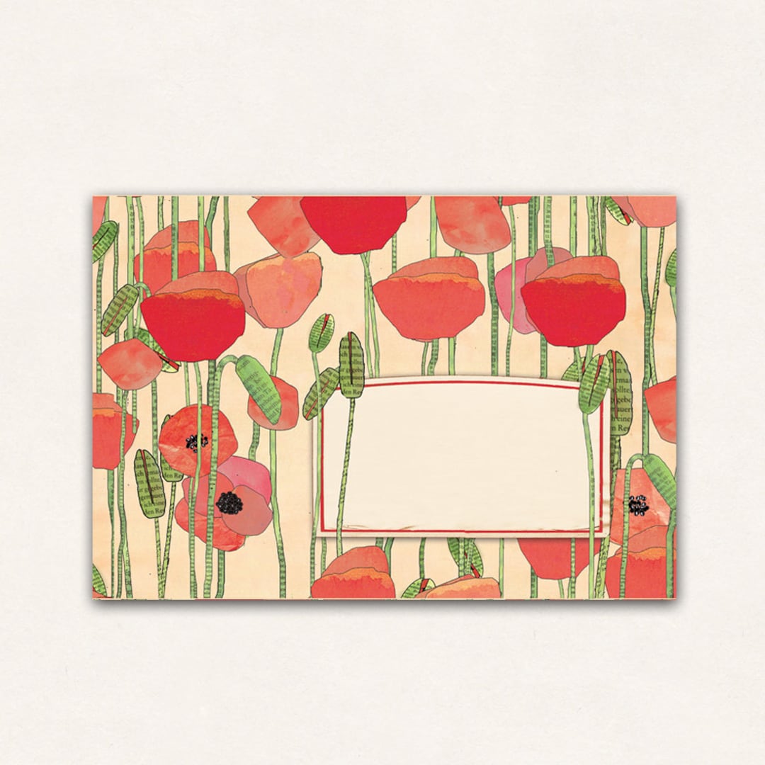 10 Envelopes With Poppy - Etsy
