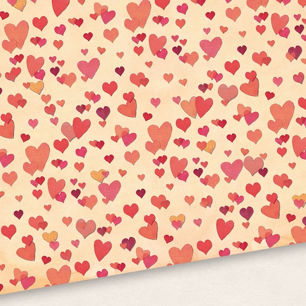 Hearts Wrapping Paper - Etsy