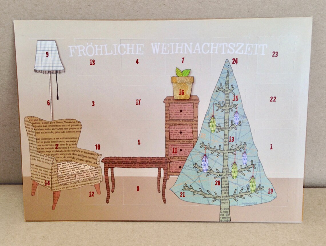 Postcards Advent Calendar - Etsy
